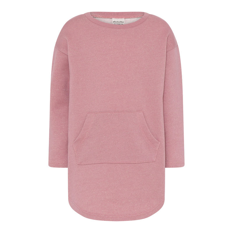 Minymo Sweatkleid rosa glitter 121910 - Kindermode, Kinder Barfußschu ...